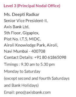 Axis bank charges store